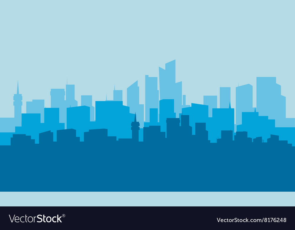 Blue City Background